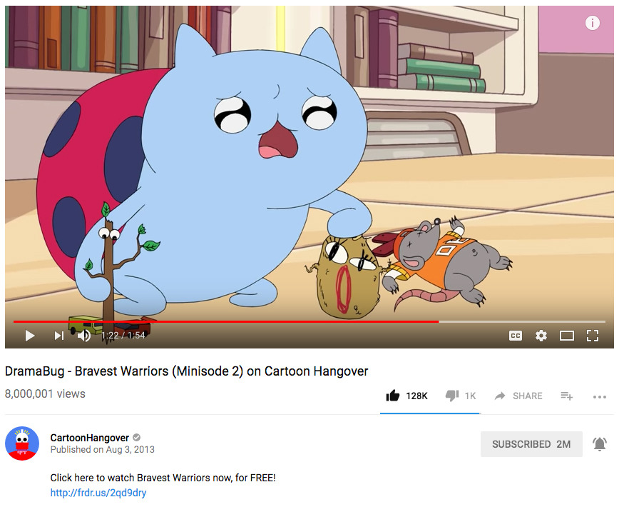 Big smooches and hugs for 8,000,001 “DramaBug” views on YouTube. Thanks ...