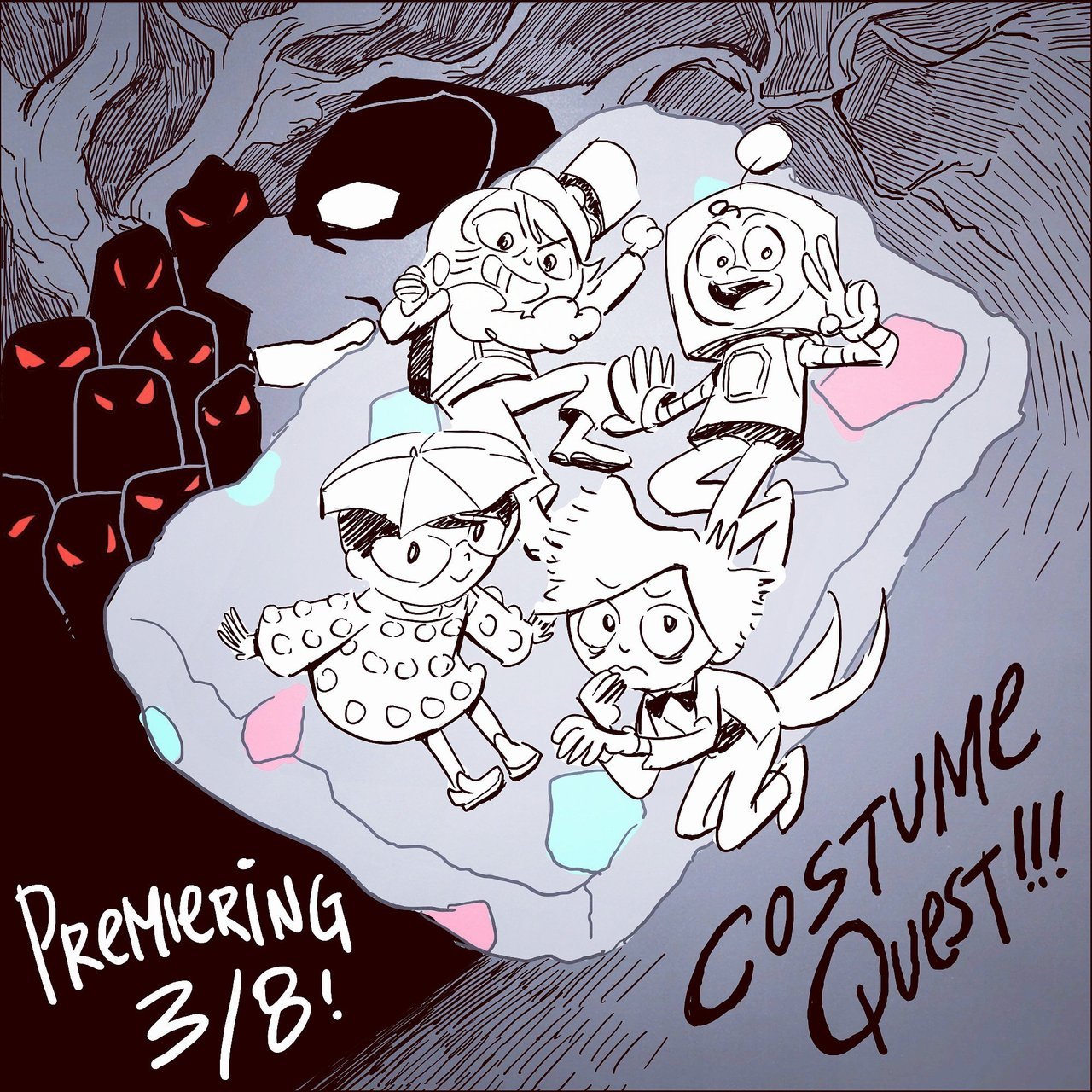 Costume Quest promo art by show storyboard artist Yujin Lee. Thank you ...